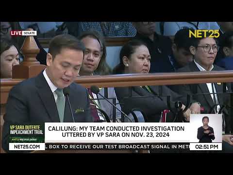 NBI-Agent John Mark Calilung sagt im Impeachment-Prozess aus