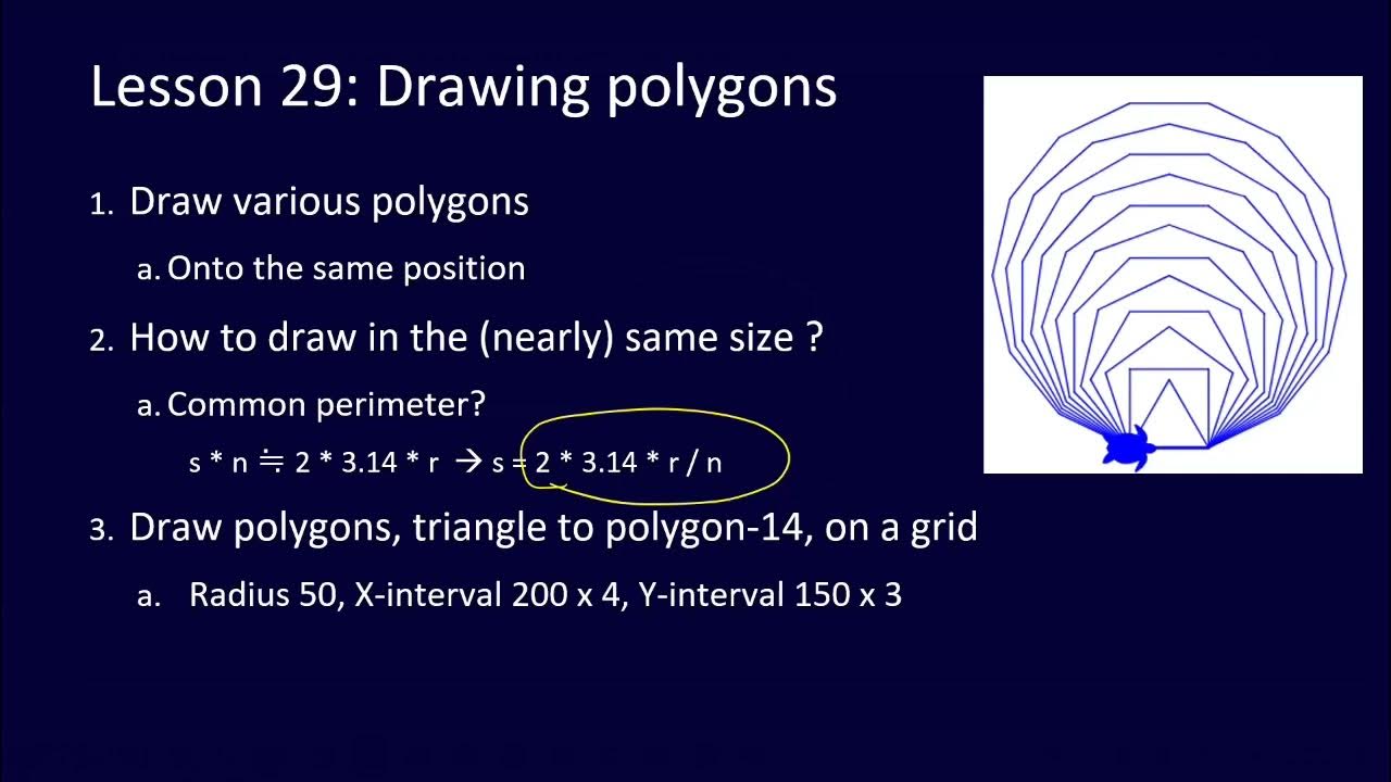 Python Challenge for ALL, Lesson 29: Drawing polygons - YouTube
