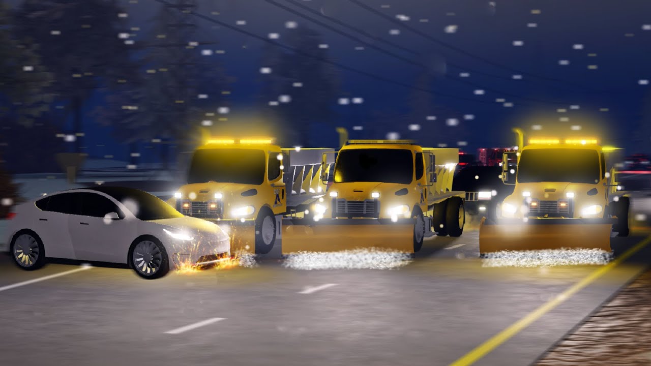 Snow Plows RAMMED my Tesla! (Emergency Response : Liberty County) - YouTube