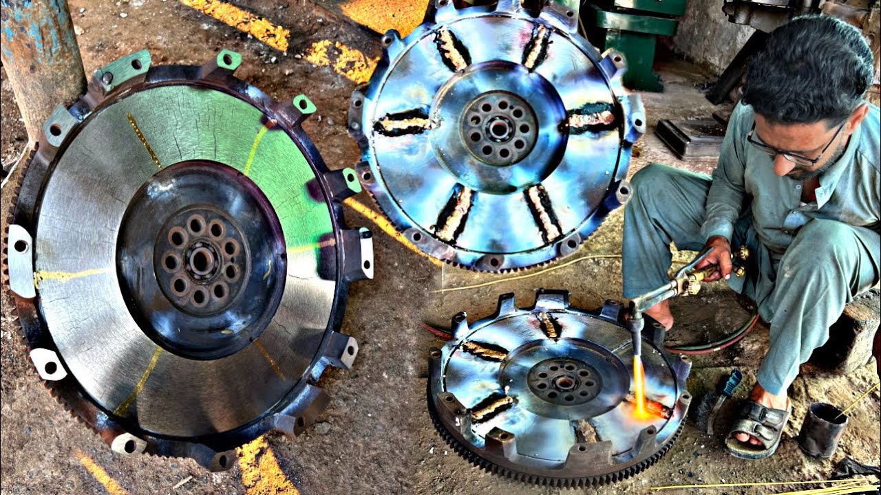 Clutch finger flywheel cracked Have you seen a repair like this before ...