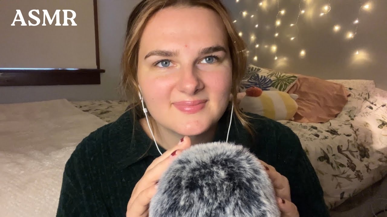 ASMR cozy whisper ramble to put you to sleep 😴🍁 (mic brushing, rambles ...