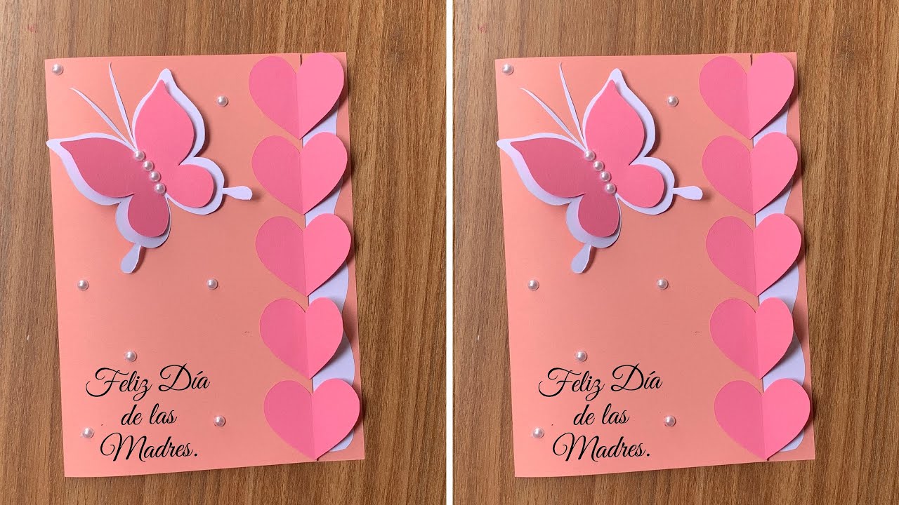 Tarjeta para el Día de la Madre Hecha a Mano - DIY Fácil y Hermoso ...
