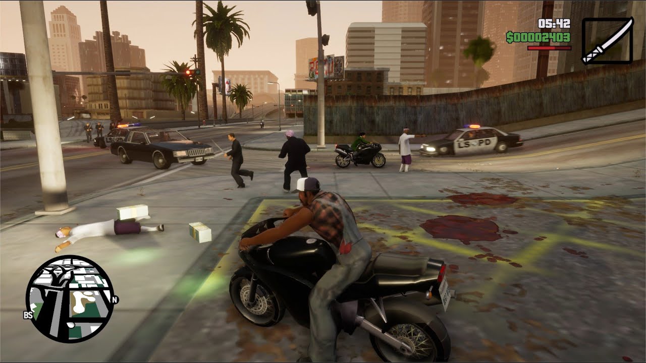 GTA San Andreas Definitive Edition - Riot In NinjaTown. - YouTube