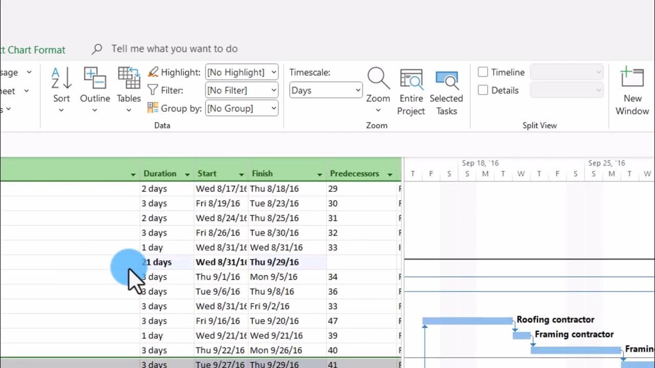 MS Project - Task Predecessors - YouTube