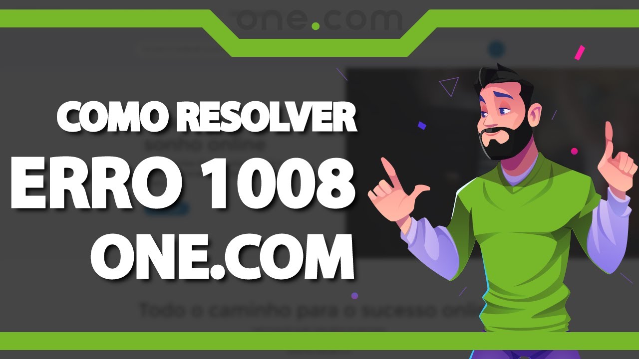 COMO RESOLVER Erro 1008 na One com – rápido e fácil – 2022 - YouTube