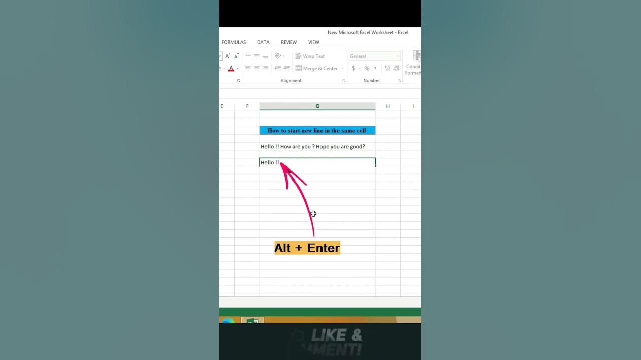 How To Start New Line In The Same Cell In Excel Shorts how-to-start-new-line-in-the-same-cell-in-excel-shorts