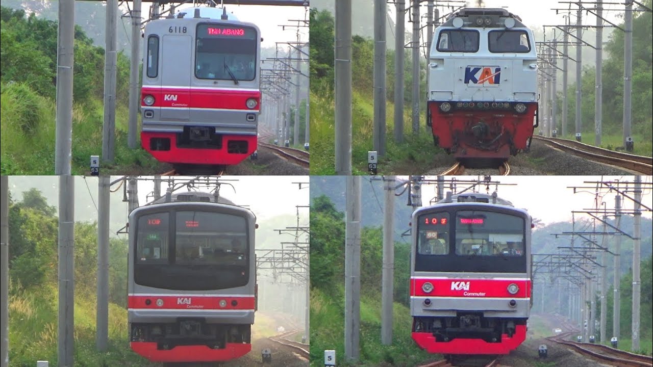 Kompilasi Kereta KRL Commuter Line Di Sisi Barat Stasiun Maja !!! - YouTube