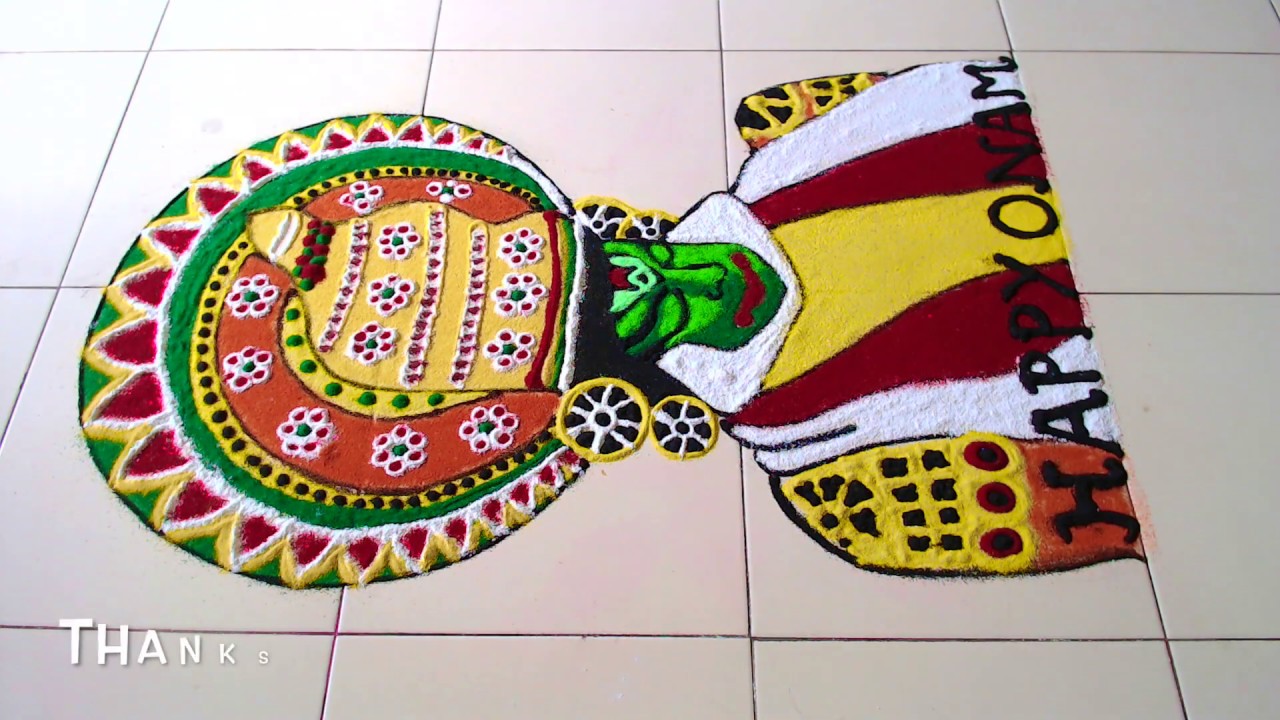 Simple Onam Pookolam | Onam Rangoli Kolam Muggulu | easy kolam Designs ...