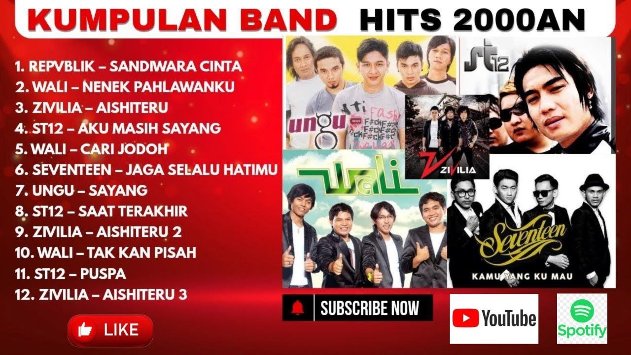 Kumpulan Lagu Band Hits 2000an Terbaik Nostalgia ST12, Wali, Ungu ...
