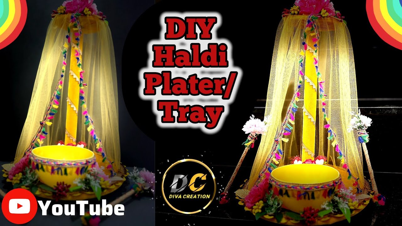 How To Make Haldi Platter/Tray || Haldi Tray Making at Home || DIY ...