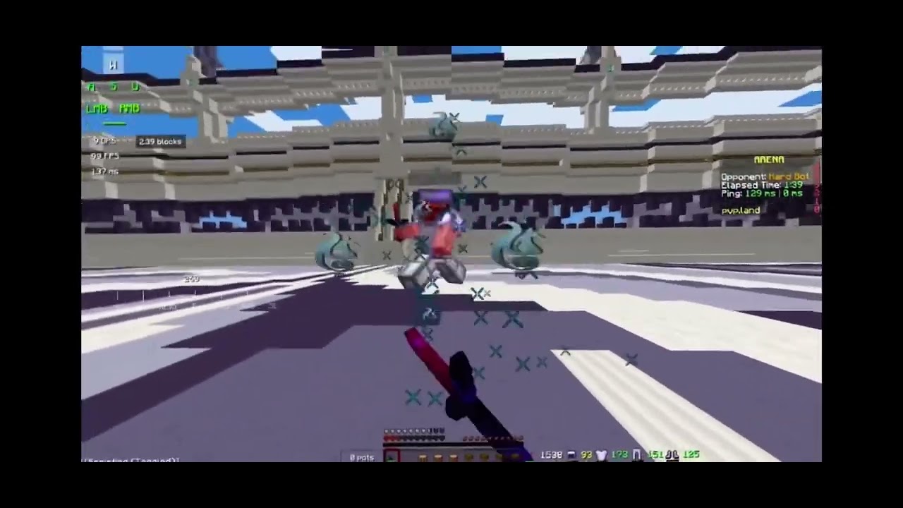 Server name pvp.land good for practice against bots #fypシ #minecraftpvp - YouTube