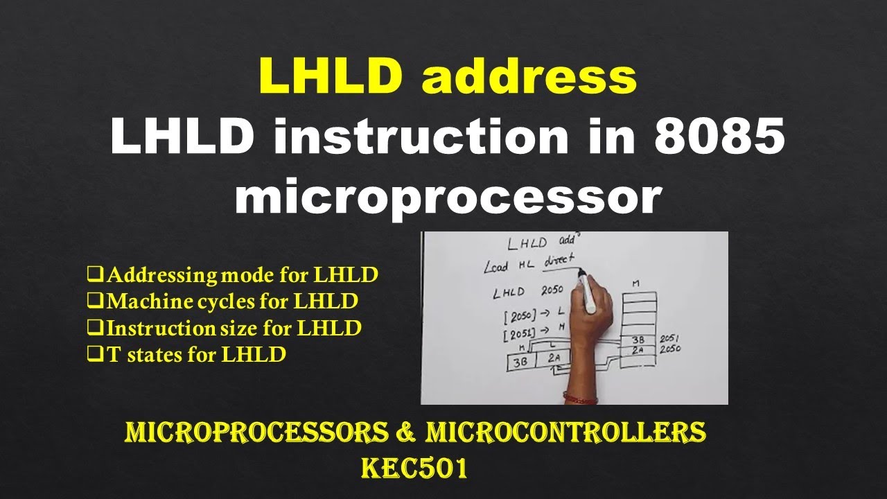 8085 instructions | LHLD in 8085 microprocessor - YouTube