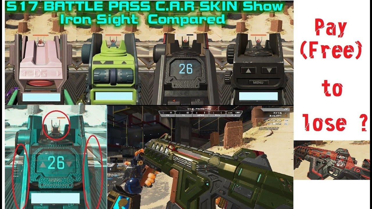 APEX S17 BATTLE PASS C.A.R SKIN Show and compare original FRONTIER ...