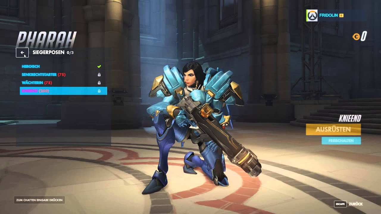 Pharah Ingame Extras (Skins,Emotes,Sprüche,Siegesposen,Intros) - YouTube