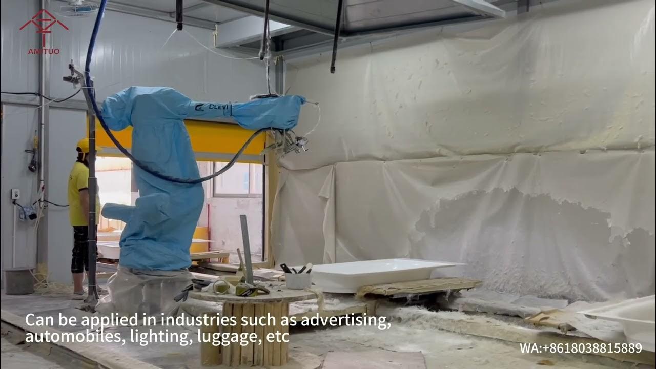Production line of bathroom,Robotic arm automatic spraying system # ...
