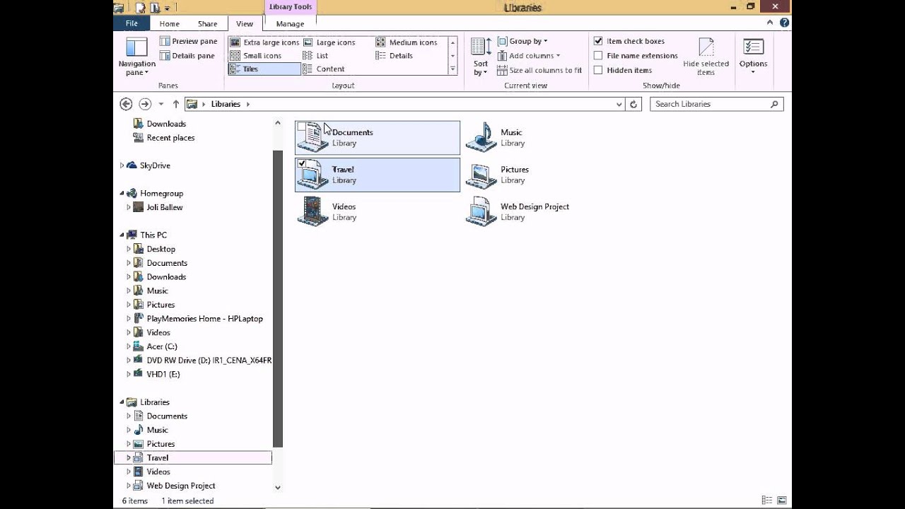 Windows 8.1: View Libraries and Create a Library of Your Own - YouTube