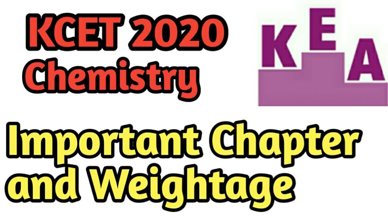 KCET 2020 || Kcet Chemistry preparation 2020 || Kcet chemistry ...