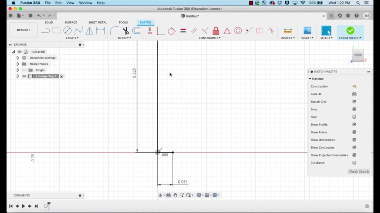 Train Linkage Peg Autodesk Fusion - YouTube
