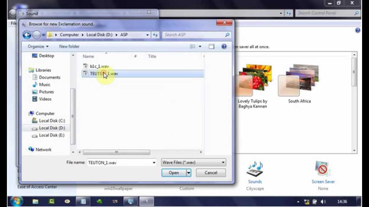 Windows 7 Tips : How to change windows exclamation sound - YouTube