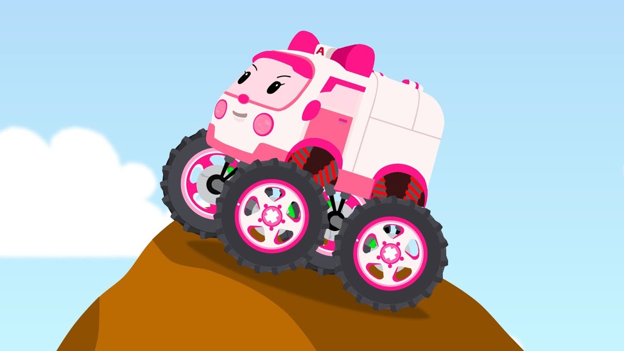 Amber Robocar Big Wheels Mini Cartoon - YouTube