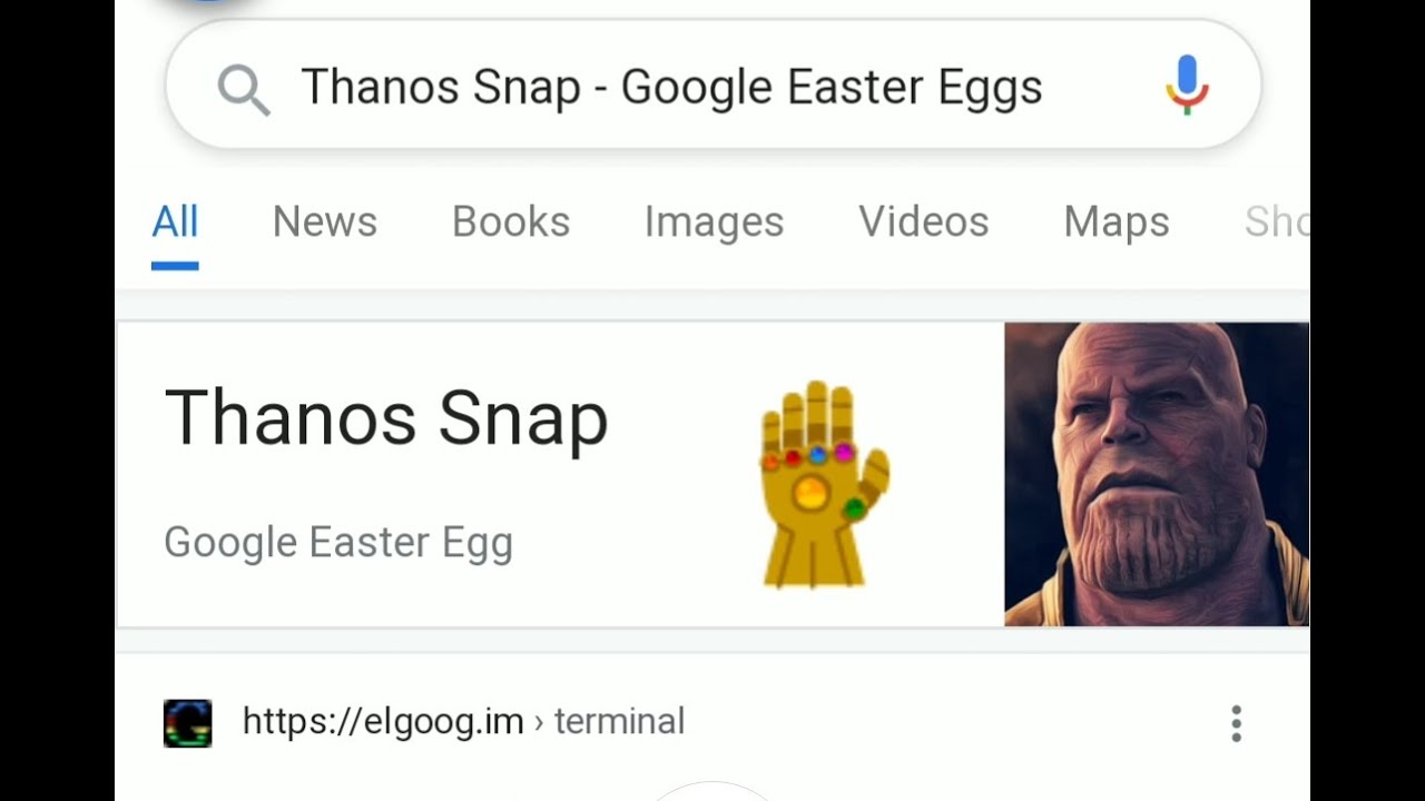 Play Google thanos snap effect - elgooG - YouTube