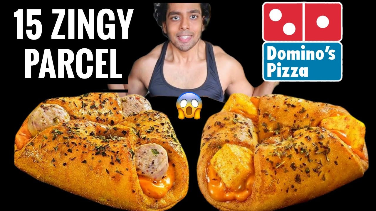 Dominos Zingy Parcel Review I 15 Eating Challenge - YouTube