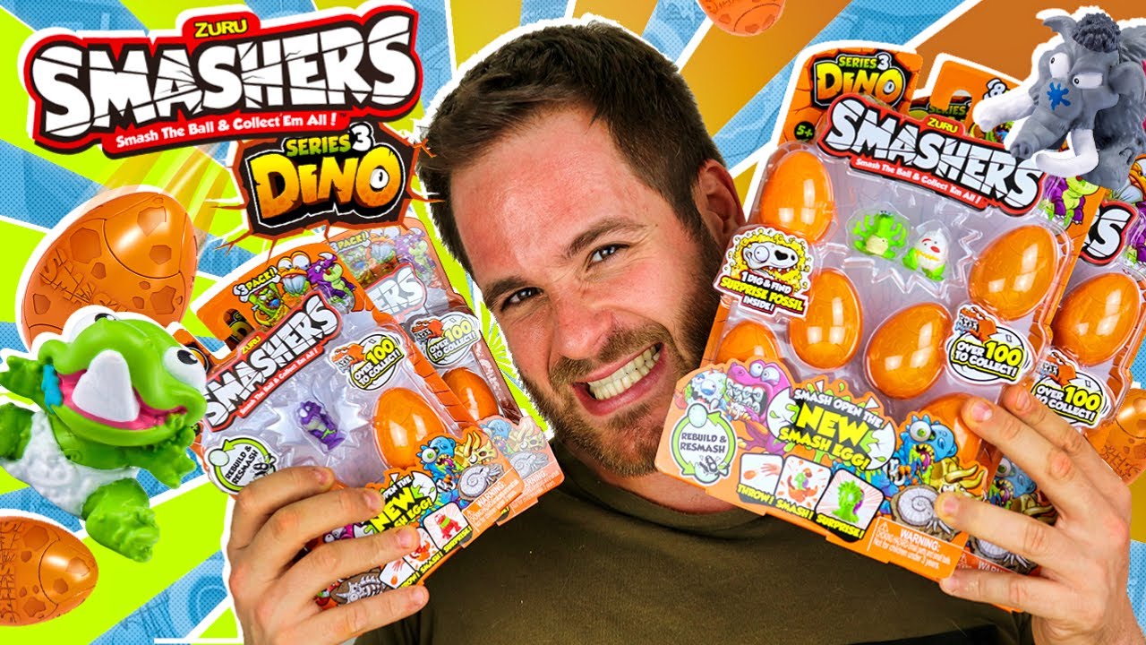 Smashers Series 3 Dino UNBOXING 8 PACK 22 SMASHERS en Pe Toys - YouTube