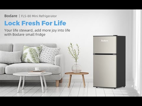 Bodare Mini Fridge with Freezer Quiet | What features highlight? - YouTube