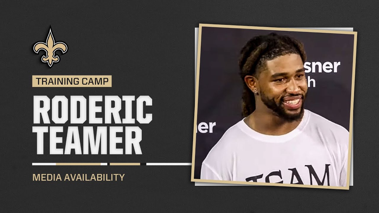 Roderic Teamer Excited for 1st Game w/ Hometown Team | Saints Training ...