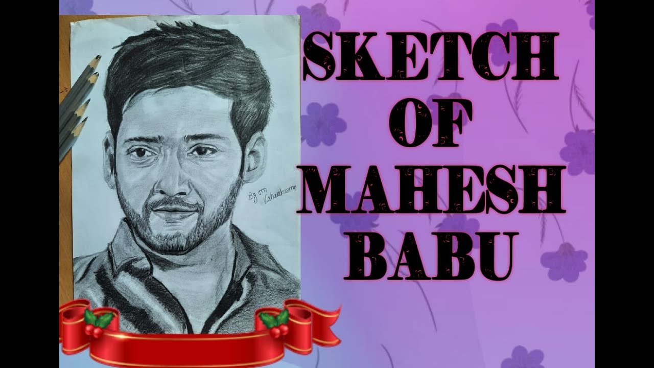How to draw sketch of mahesh babu - YouTube