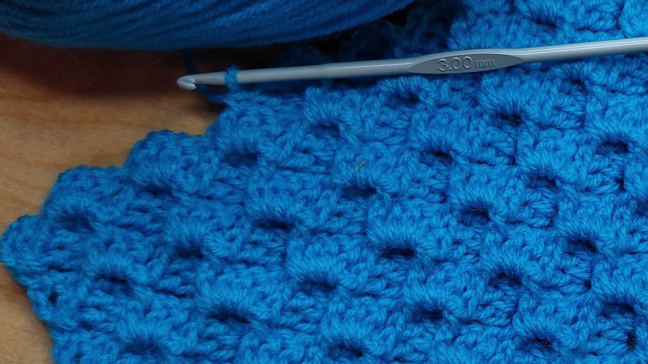 Dense, voluminous 3D, double sided crochet pattern from one row/ SUPER ...