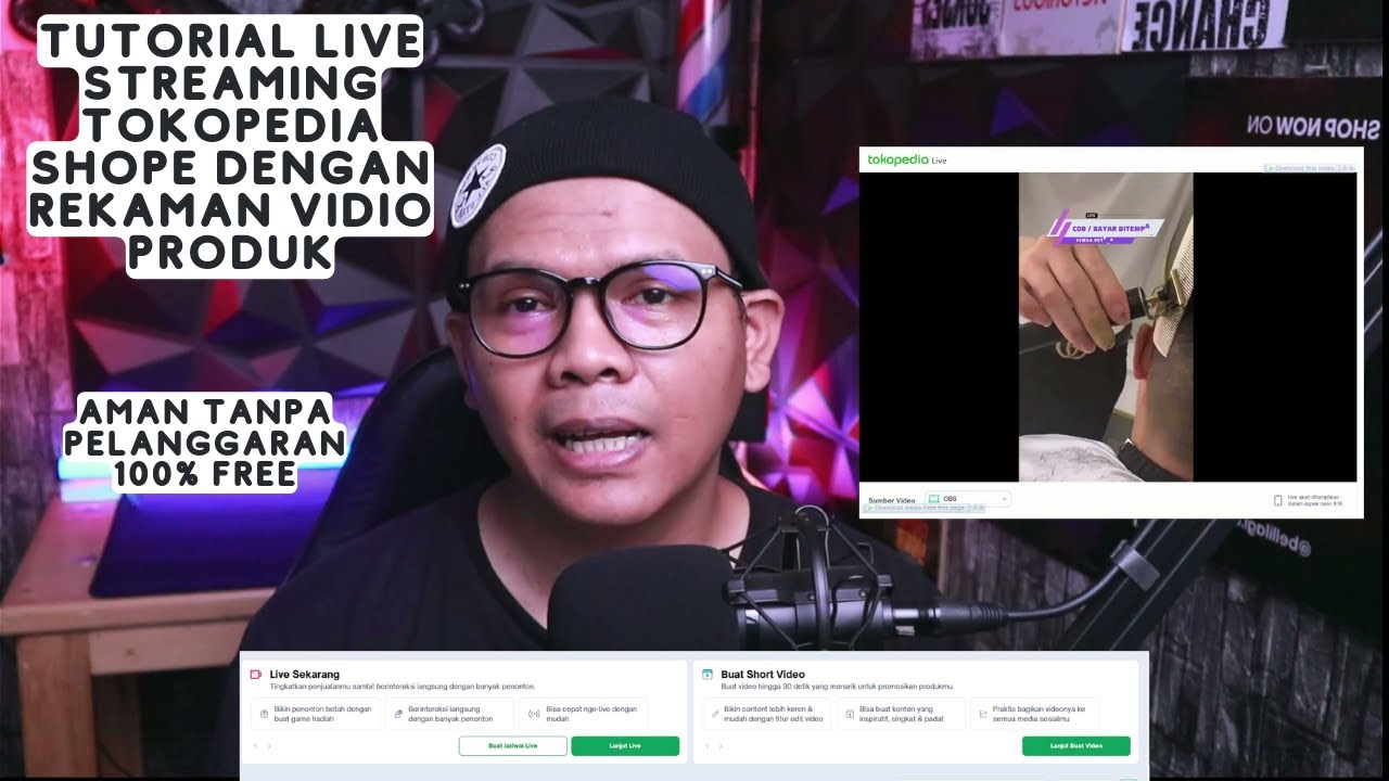 Tutorial Live Tokopedia Shope Menggunakan Vidio Rekaman 100% aman Tanpa Pelanggaran - YouTube