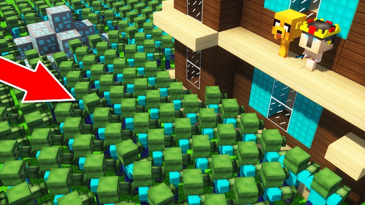1.000.000 DE ZOMBIES NOS ACORRALAN EN LA CASA!! ☠️ MINECRAFT - YouTube