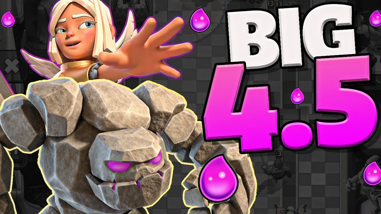 4.5 ELIXIR DECK is HUGE with GOLEM and BATTLE HEALER! - YouTube
