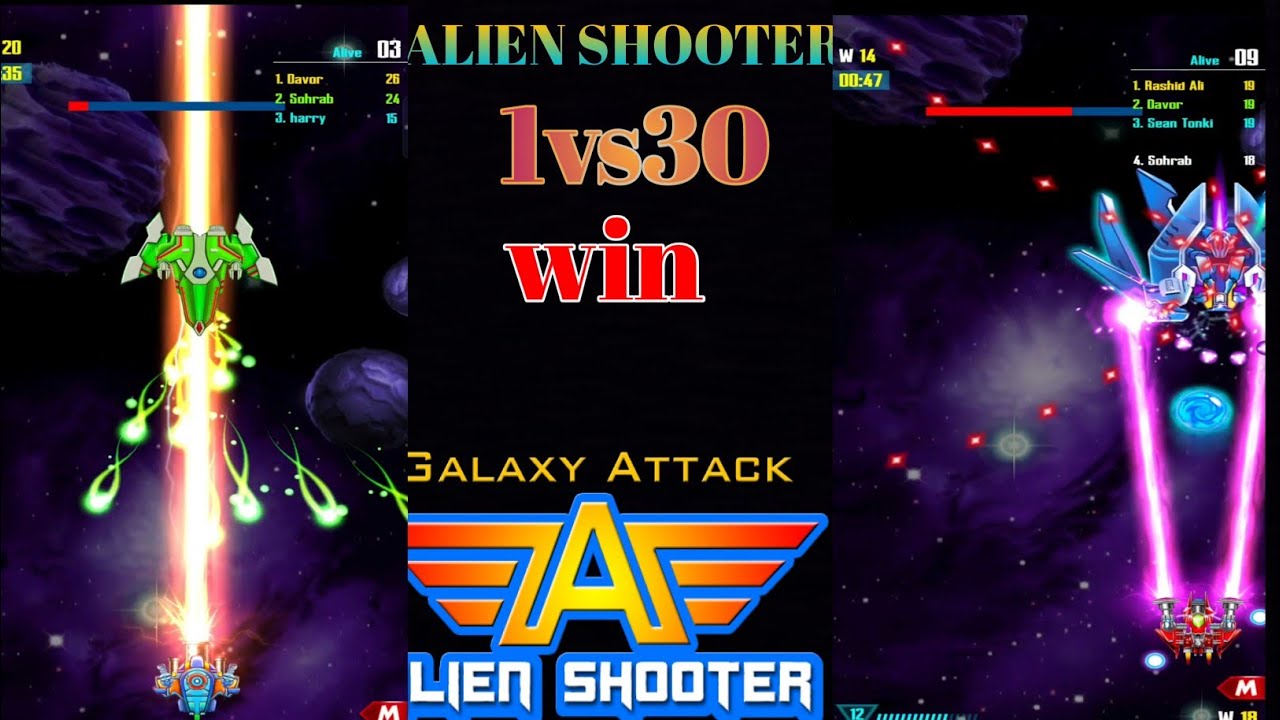 1vs30 survival mode 1th win good game galaxy attack alien shooter ...