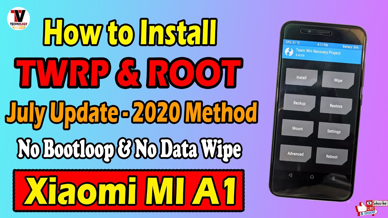 How to Install Official TWRP Recovery & ROOT on MI A1 (Android One) | No Data Wipe | Aug 2020 ...