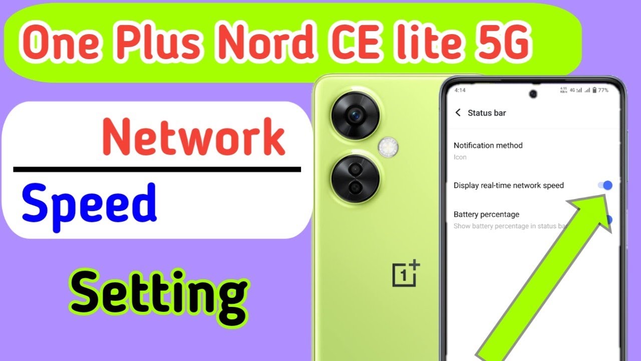 One plus nord ce 3 lite 5g net speed show setting/how to show net speed ...