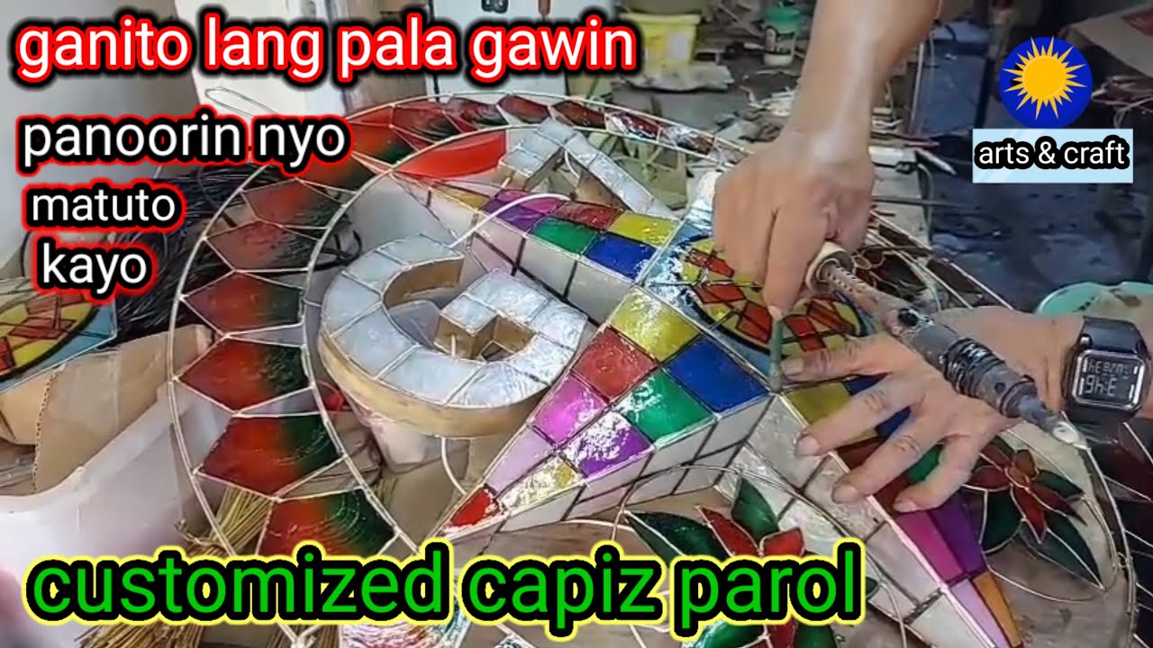 customize capiz parol ganito lang pala gagawin, how to make parol ...