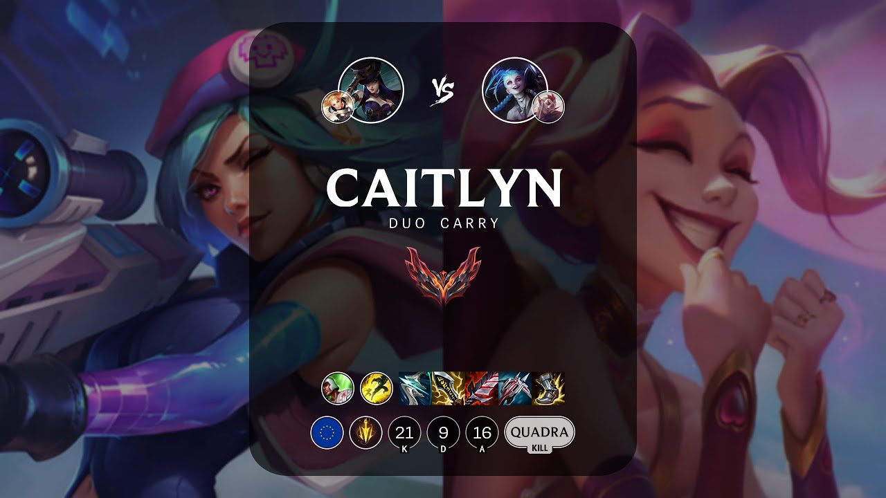 Caitlyn ADC vs Jinx - EUW Grandmaster Patch 13.6 - YouTube