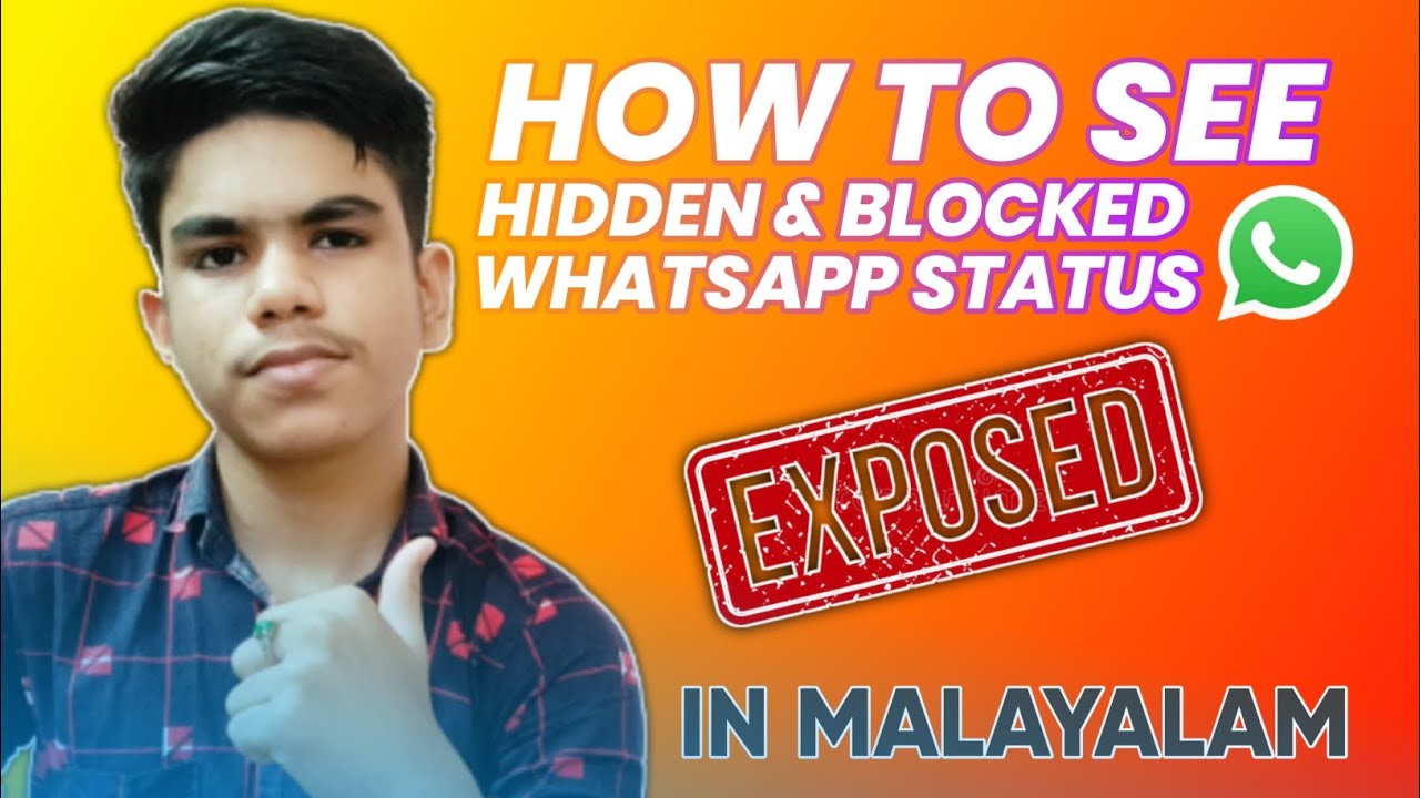 How To See Hidden Or Blocked Whatsapp Status 😯Malayalam | Whatsapp | Mr.Universal Tech - YouTube