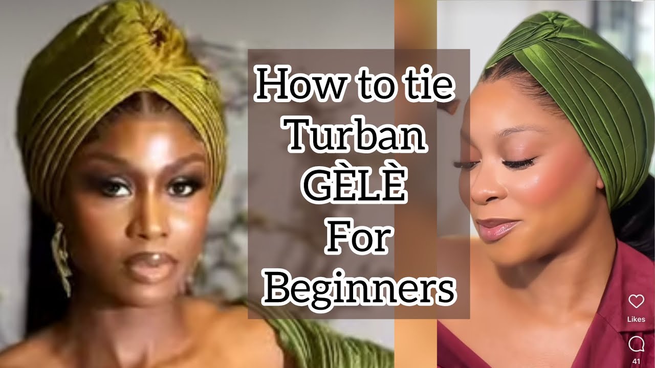 How to tie asoebi turban GÈLÈ. For beginners #gele #wedding #headwrap # ...