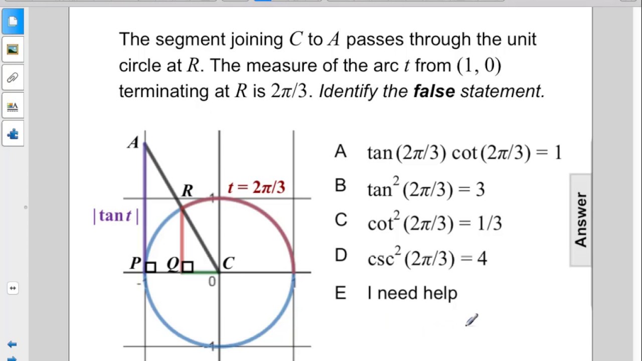 PreCalc Trig Funcs Reciprocal Function Pt 5 Q96 - YouTube