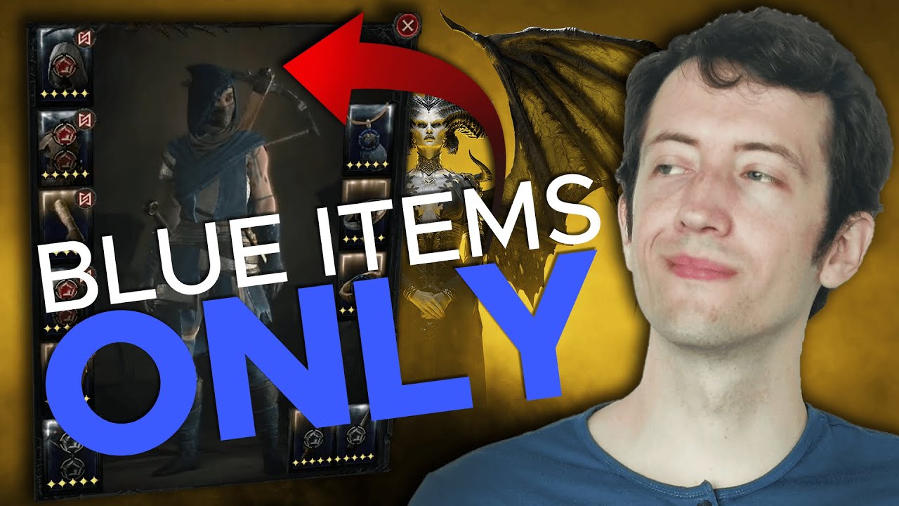 The Quest to beat Diablo 4 with Blue Items Only - YouTube