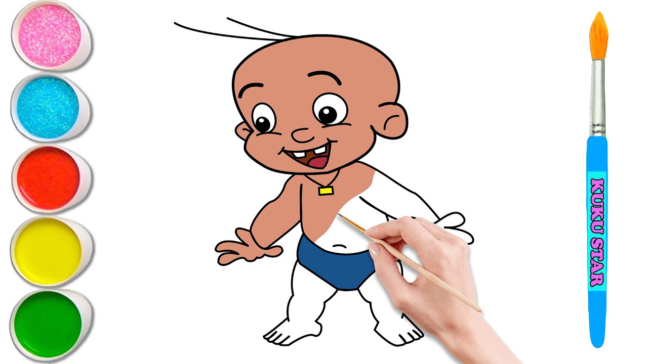 Chota Bheem - Raju Drawing Very Easy to Draw Mighty Raju for kids ...