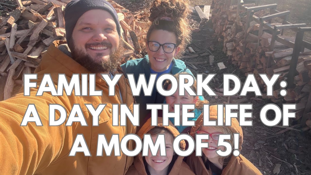 A day in the life: Family work day with 5 kids! - YouTube