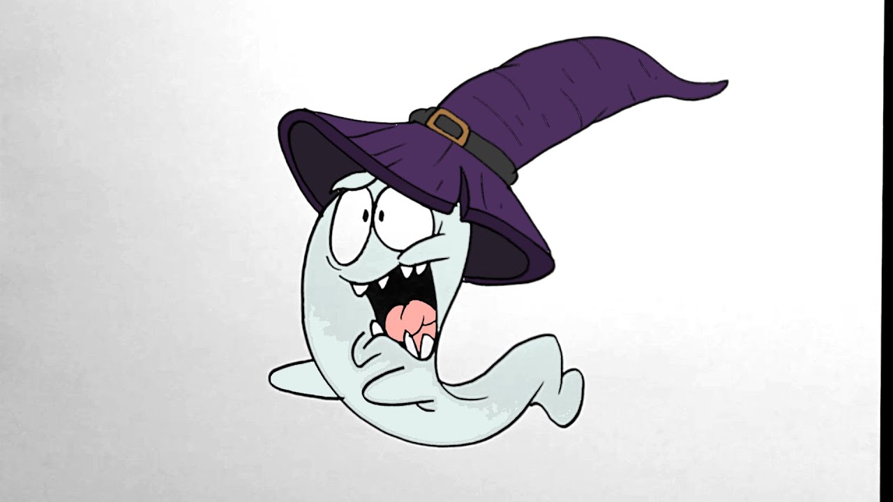 How to Draw CUTE GHOST | HALLOWEEN - YouTube