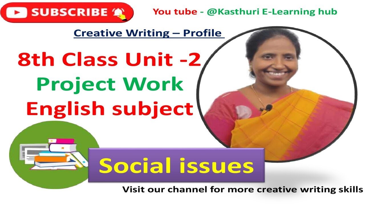 8th Class English Unit 2 Project Work fa work social issues | project ...