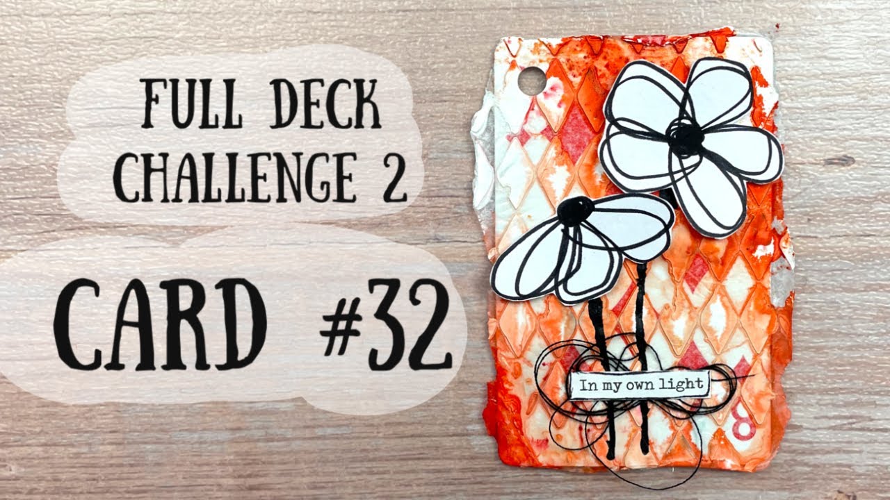 Altered Playing Card Number 32 | Full Deck Challenge 2 - YouTube