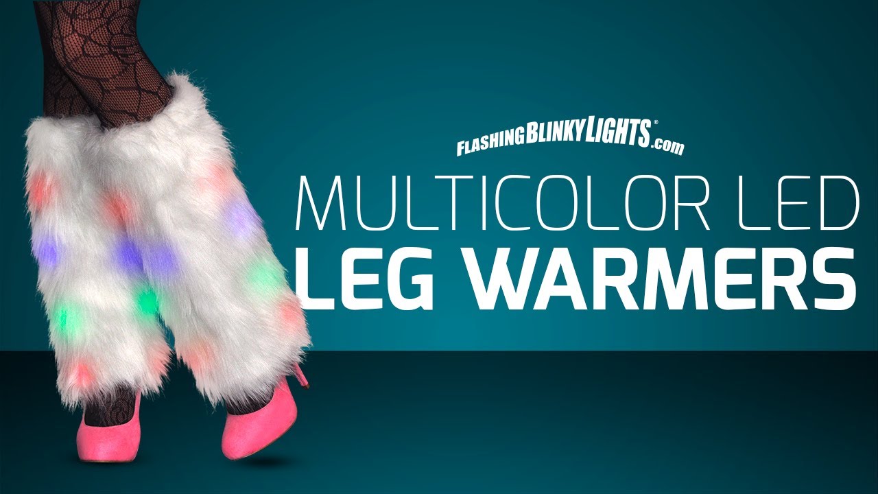 Multicolor LED Leg Warmers from FlashingBlinkyLights.com - YouTube