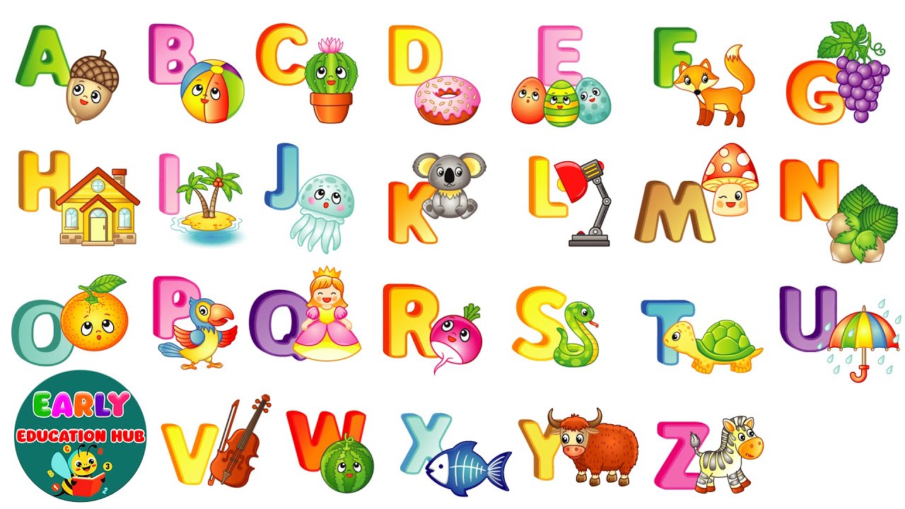 English Alphabet Learn A to Z | ABC Learning | Early Education For ...